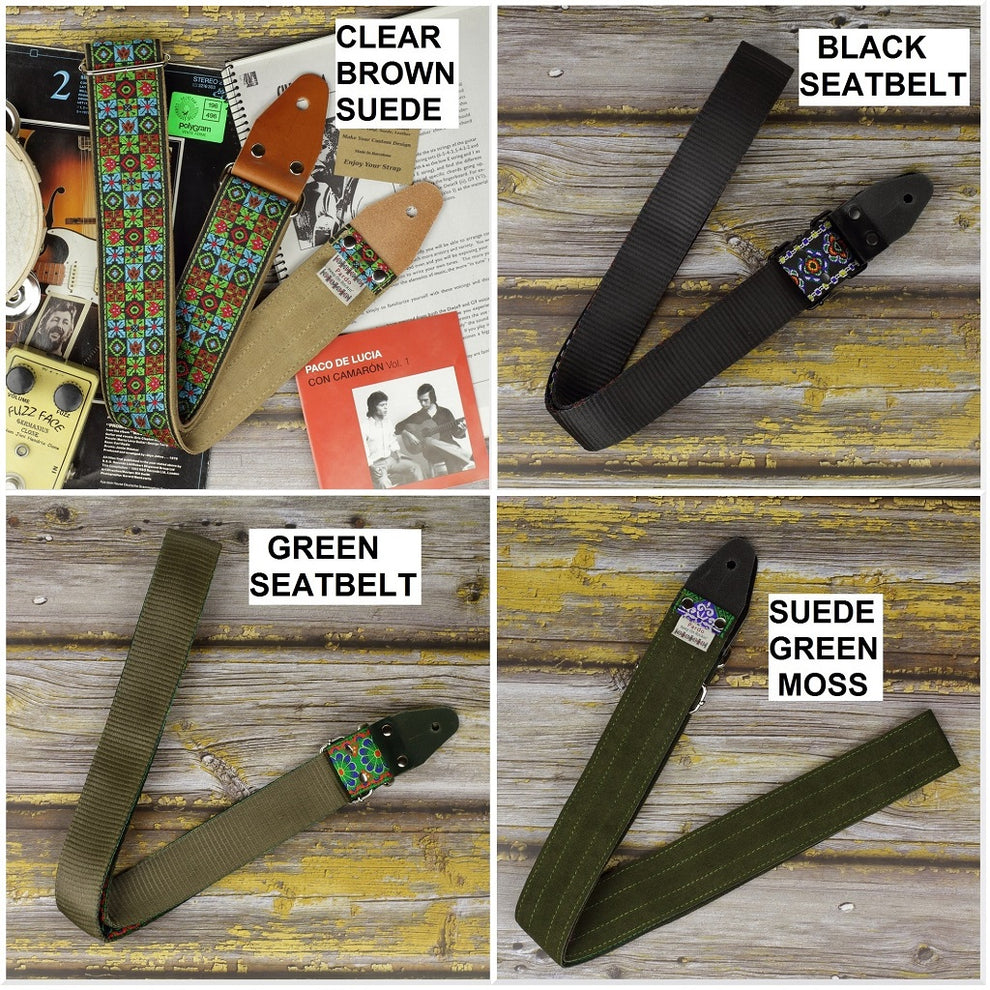 Retro Woven Guitar Strap – Nash Green Design | Pardo – Pardo Guitar Straps