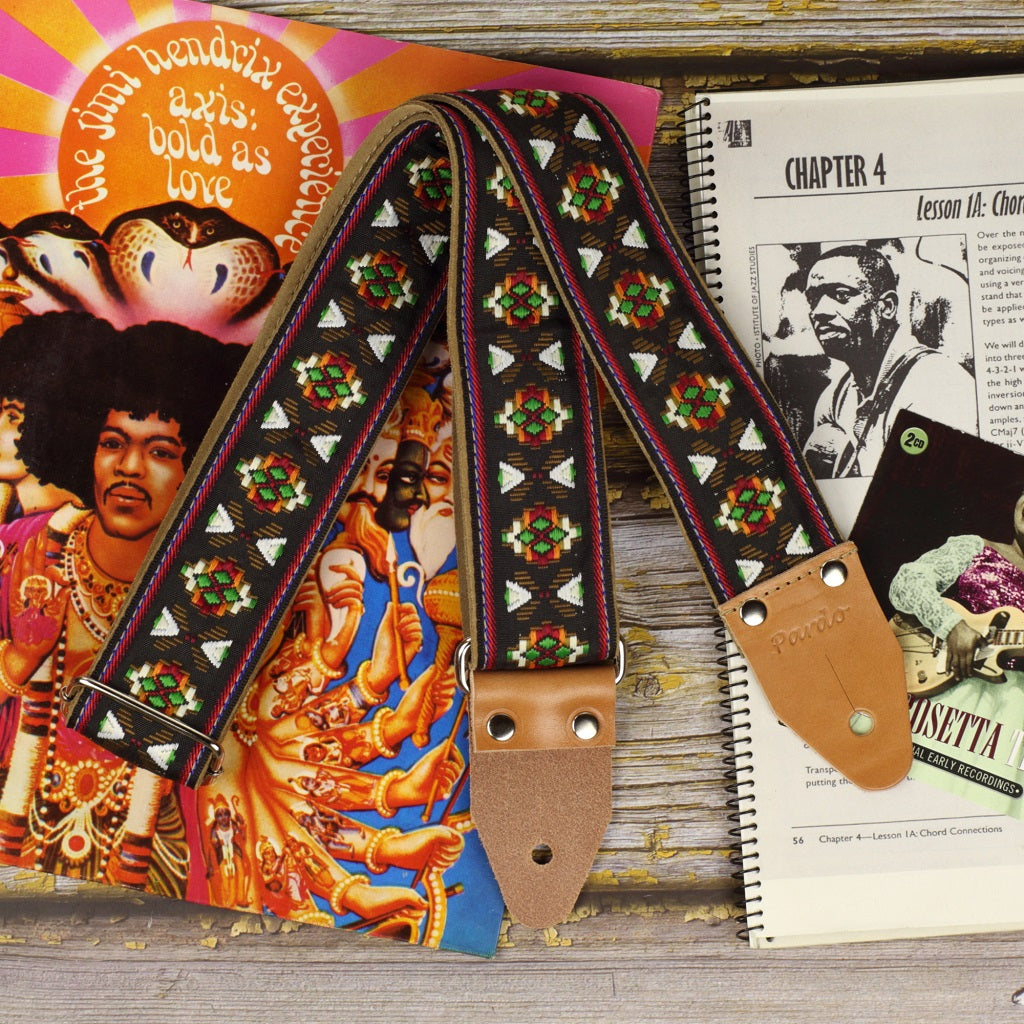 Apache Native Guitar Strap | Sixties Tribal Pattern