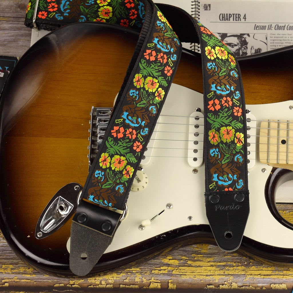 Colored Nature Inspired Guitar Strap: Flourished Field – Pardo Guitar ...