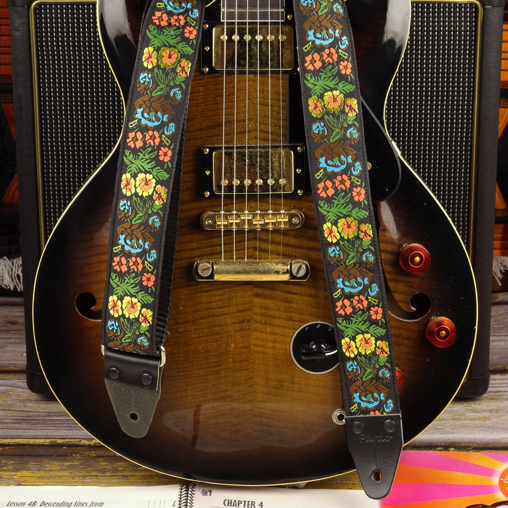 Colored Nature Inspired Guitar Strap: Flourished Field – Pardo Guitar ...