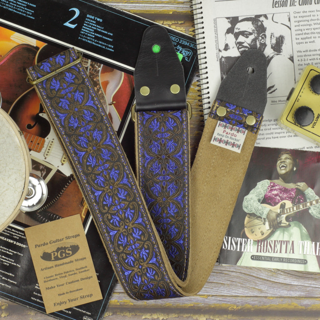 Guitar Strap Celtic Blue | Retro Straps – Pardo Guitar Straps