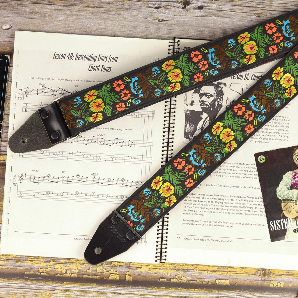 Colored Nature Inspired Guitar Strap: Flourished Field – Pardo Guitar ...